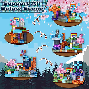 GraceDuck Magnetic Blocks - 150 PCS Build Dark Swordsman's Forest Castle - Magnetic Toys for Montessori Toddler Christmas Birthday Gifts - STEM Sensory Toys for 3 4 5 6 7 8 9 10 Year Old Boys & Girls