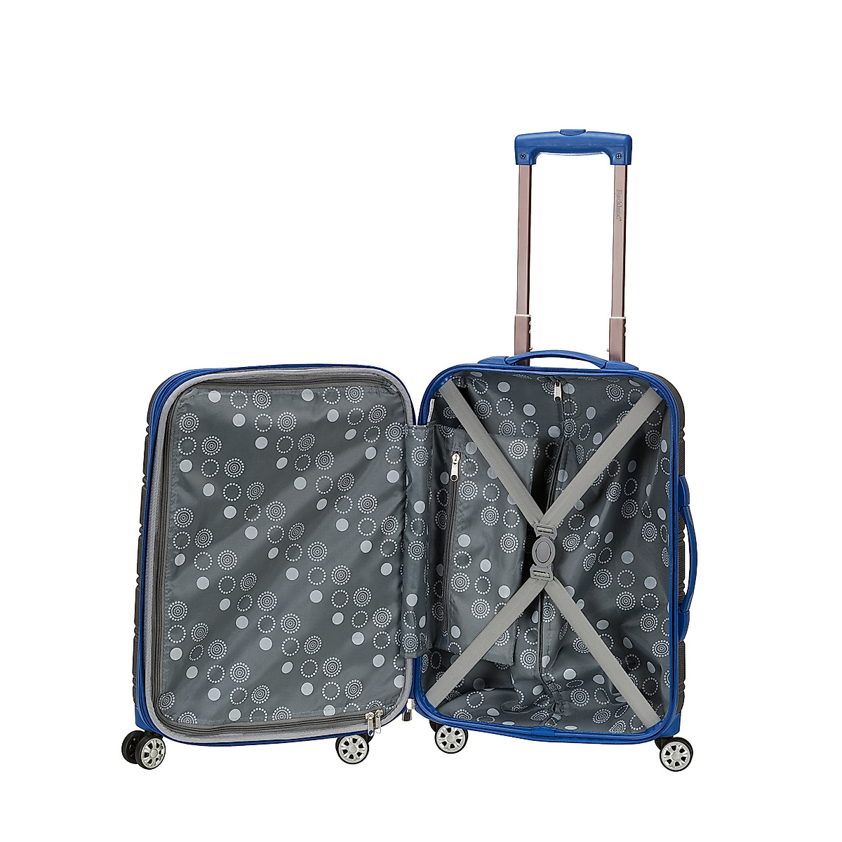 Rockland Melbourne Hardside Expandable Spinner Wheel Luggage, Grey, 2-Piece Set (20/28)