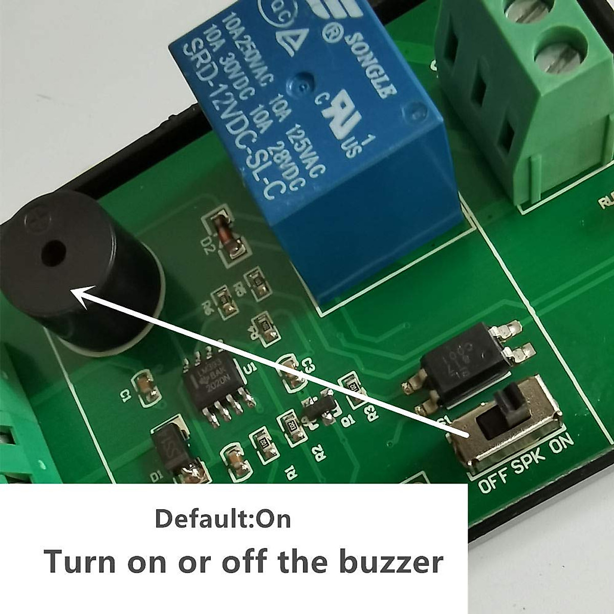 12V DC Wired Water Detectors Water Leak Alarm Module Leakage Flood Sensor with 10A NC NO Relay Output Control, Turns Off Flood Source (White)