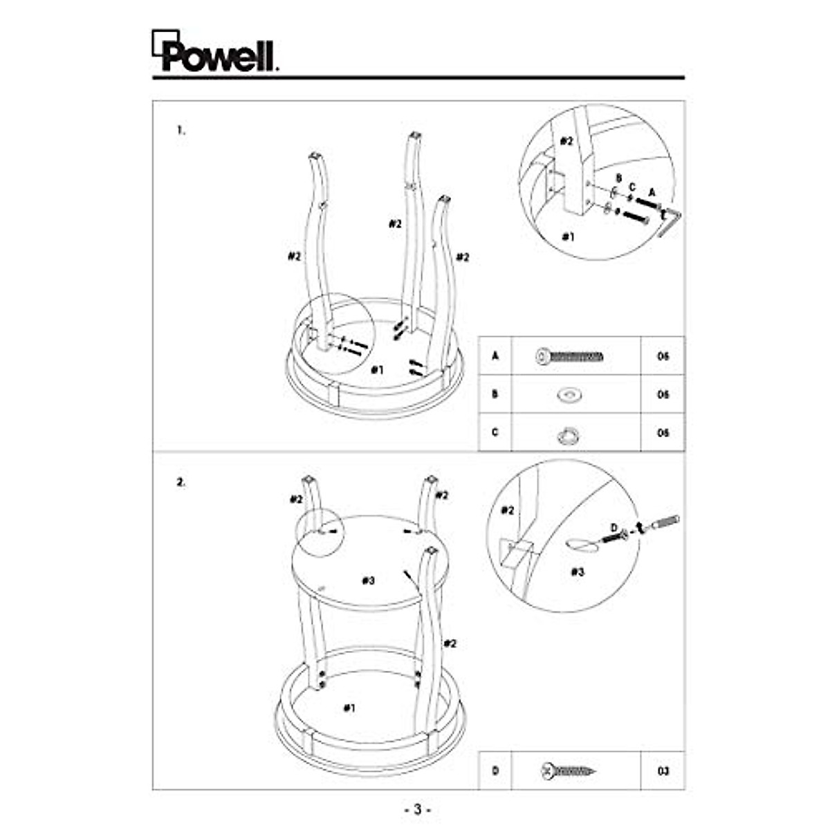 Powell Furniture Powell Hazelnut Round Shelf Table,, 18"L x 18"W x 24"H