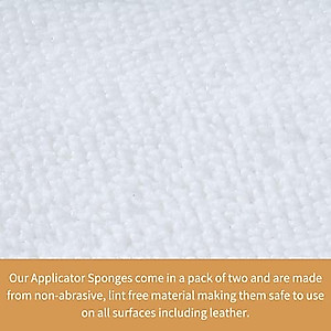 Furniture Clinic Leather Applicator Sponges | 2 Microfiber Cloth Applicator Pads for Cleaning Leather, Applying Wax, Balms, Oils & More