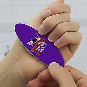 Wonder Woman 80th Warrior Purple Double-Sided Oval Nail File Emery Board Set 4 Pack