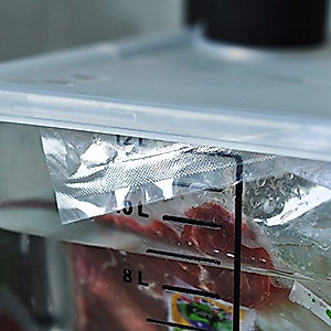 EVERIE Sous Vide Container 12 Quart with Collapsible Hinged Lid Compatible with Breville Joule Sous Vide Immersion Circulator Cooker (Side Mount)