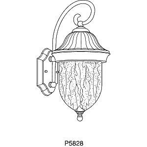Progress Lighting P5828-31 Coventry Outdoor, 8-Inch Width x 17-1/4-Inch Height, Black