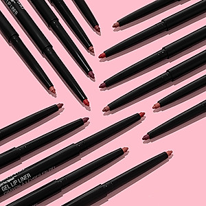 wet n wild Lip Liner Perfect Pout Matte Retractable Gel Lip Liner Pencil, Purple Lay Down the Mauves