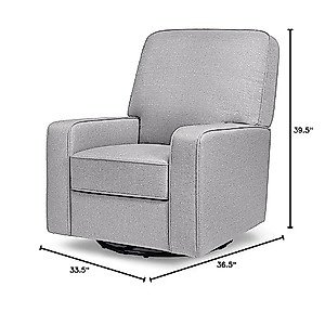 DaVinci Perry Swivel Glider in Misty Grey, Greenguard Gold Certified