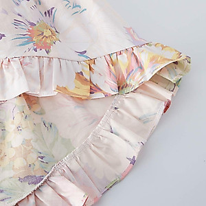 Toddler Vintage Floral Girls Dress Baby Backless Sundress Sleeveless Matching Outfits (US, Age, 2 Years, 3 Years, Pink)