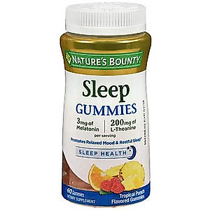 Nature's Bounty Sleep Gummies Topical Punch Flavored - 60 ct, Pack of 6