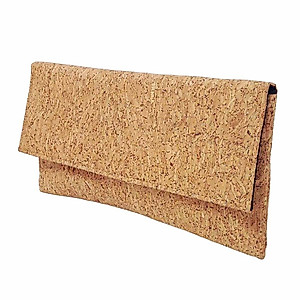 JNB Metallic Cork Clutch, Gold