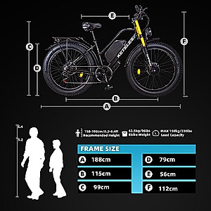 KETELES Upgraded Electric-Bike 2000W-46Ah-35MPH Dual-Motor Dual-Battery Ebike-Adults-Men - 26" Fat Tire Dirt-Bike Up to 150Miles Hydraulic Disc Brake for Snow Beach Mountain (US Warehouse)