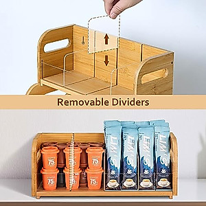 New Bamboo Tea Bag Organizer Storage Holder