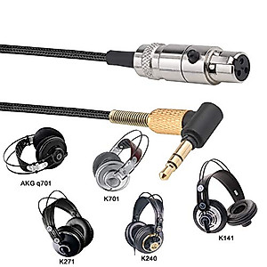 Alitutumao OFC Upgrade Replacement Cable Extension Cord Compatible with AKG Q701 / K240 / K240S / K240MK II / K702 / K271s / K141 / K171 / K181 / K271 MKII/Pioneer HDJ-200 Headphones