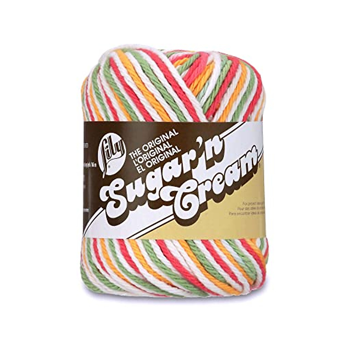 Lily Sugar 'n Cream Yarn - 100% Cotton - Assortment (Mango Madness)