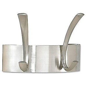 Safco Products Metal Coat Rack, 2 Hook, Silver, 4203SL, 2 pk