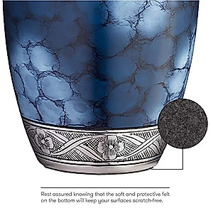 Fedmax Urns for Ashes Adult Male or Female - Funeral and Memorial Cremation Urns for Human Ashes up to 200 lbs with Velvet Bag, Blue