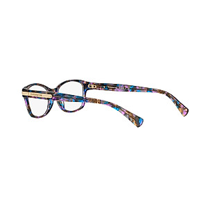 Coach HC6065 Prescription Eyewear Frames, Purple Confetti Tortoise/Demo Lens, 49 mm