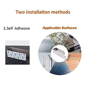 MOKIUER Hand Towel Holder Hand Towel Ring Towel Bar for Bathroom Kitchen Self Adhesive,Stainless Steel Brushed.Pack of 2