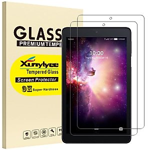 XunyLyee [2 Pack Screen Protector for Alcatel Joy Tab 2/ Tab kids 2 (8.0 Inch) Tempered Glass Easy Installation