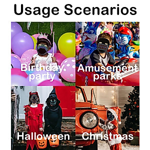 Halloween Kid Led Mask Gesture Sensing Shining Light Up Mini Face Mask for Masquerade Party Costume Cosplay Age 3-10