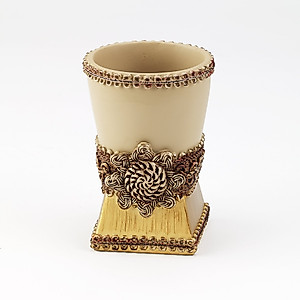 Avanti Linens - Tumbler, Countertop Organizer, Stylish Home Decor (Gold Collection)