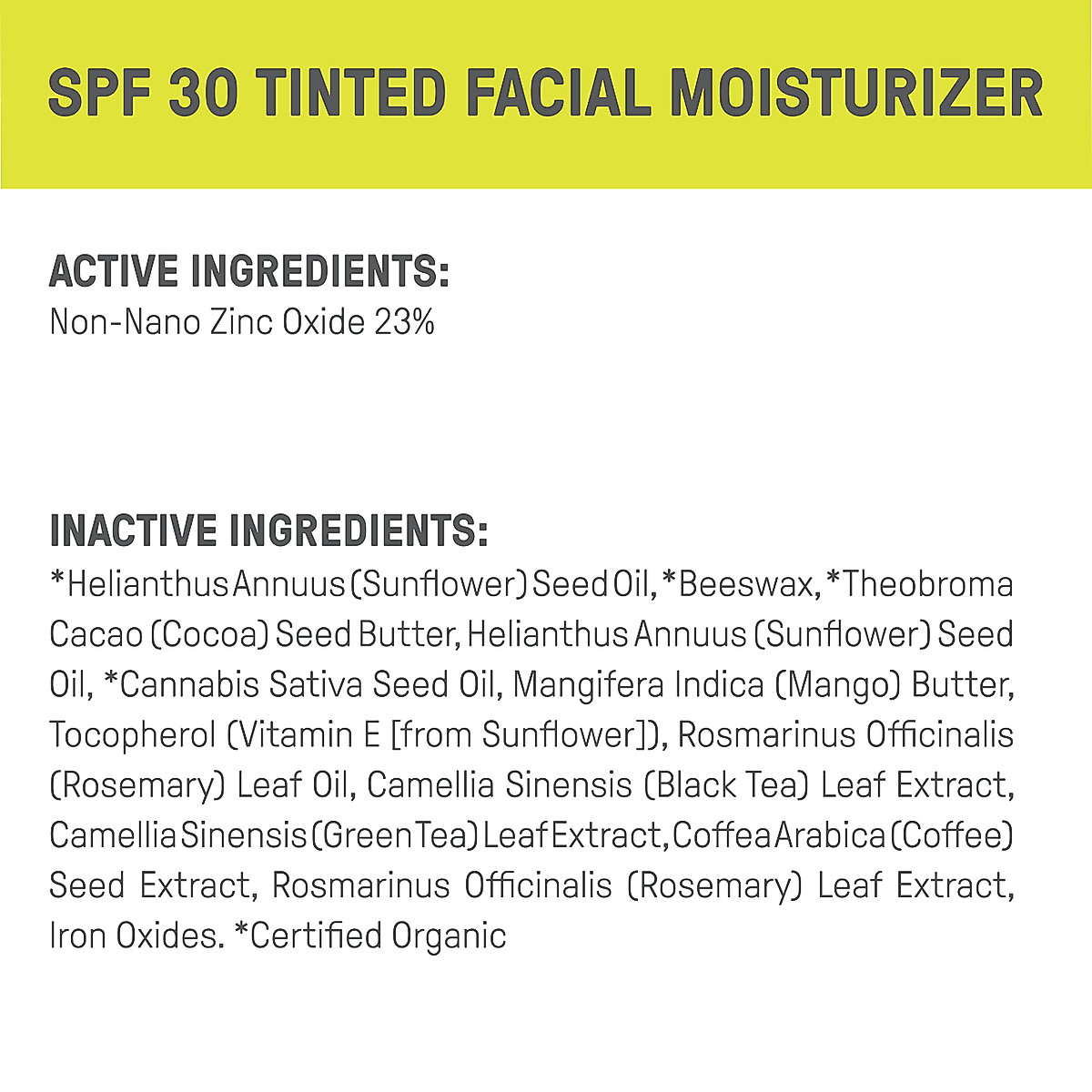 Raw Elements Tinted Facial Moisturizer All-Natural Sunscreen | Non-Nano Zinc Oxide, 95% Organic, Water Resistant, Reef Safe, Non-GMO, Cruelty-Free, SPF 30+, Reusable Tin, Reef-Safe, 1.8oz (1-Pack)