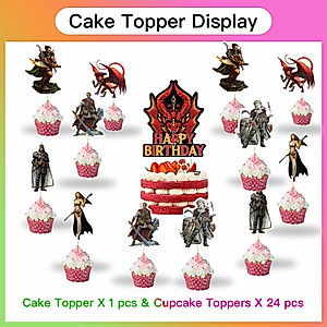 Dungeon of Dragon Party Supplies Decorations Cake Topper Birthday Backdrop Background Decor