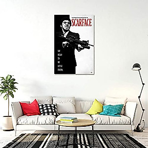 Scarface Movie Poster, Say Hello to My Little Friend, Size 24x36 (Gangster Poster)
