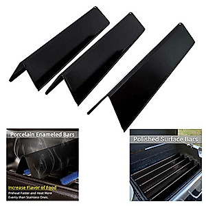 DONSIQIZZ 15.3 inch Porcelain-Coated Steel Flavorizer Bars Replacement for Weber Spirit 200 Series E/S 200 & 210 Gas Grills Heat Plates Shield Tent (3-Pack)