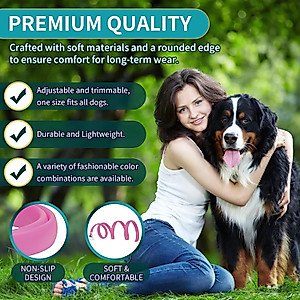 4 Pack Flea Collar for Dogs, Dog Flea and Tick Collar 8 Months Flea and Tick Treatment Prevention for Dogs, Waterproof Adjustable Dog Flea Collar Natural Tick and Flea Collar for Dogs (Pink&Purple)