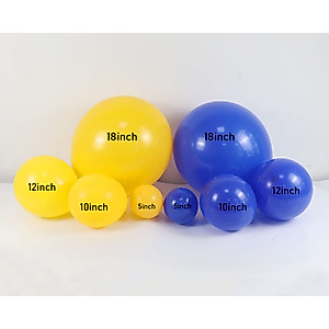 Blue and Yellow Balloon Arch Kit-134pcs Royal Blue and Lemon Yellow Balloons Garland for Boy One Oh Baby Shower Bridal Shower Gender Reveal Graduation Birthday Party Decorations.