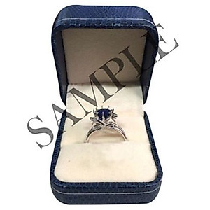 New Attractive 3.00ct Princess Cubic Diamond 10k WG Engagement-Wedding Ring+Gift