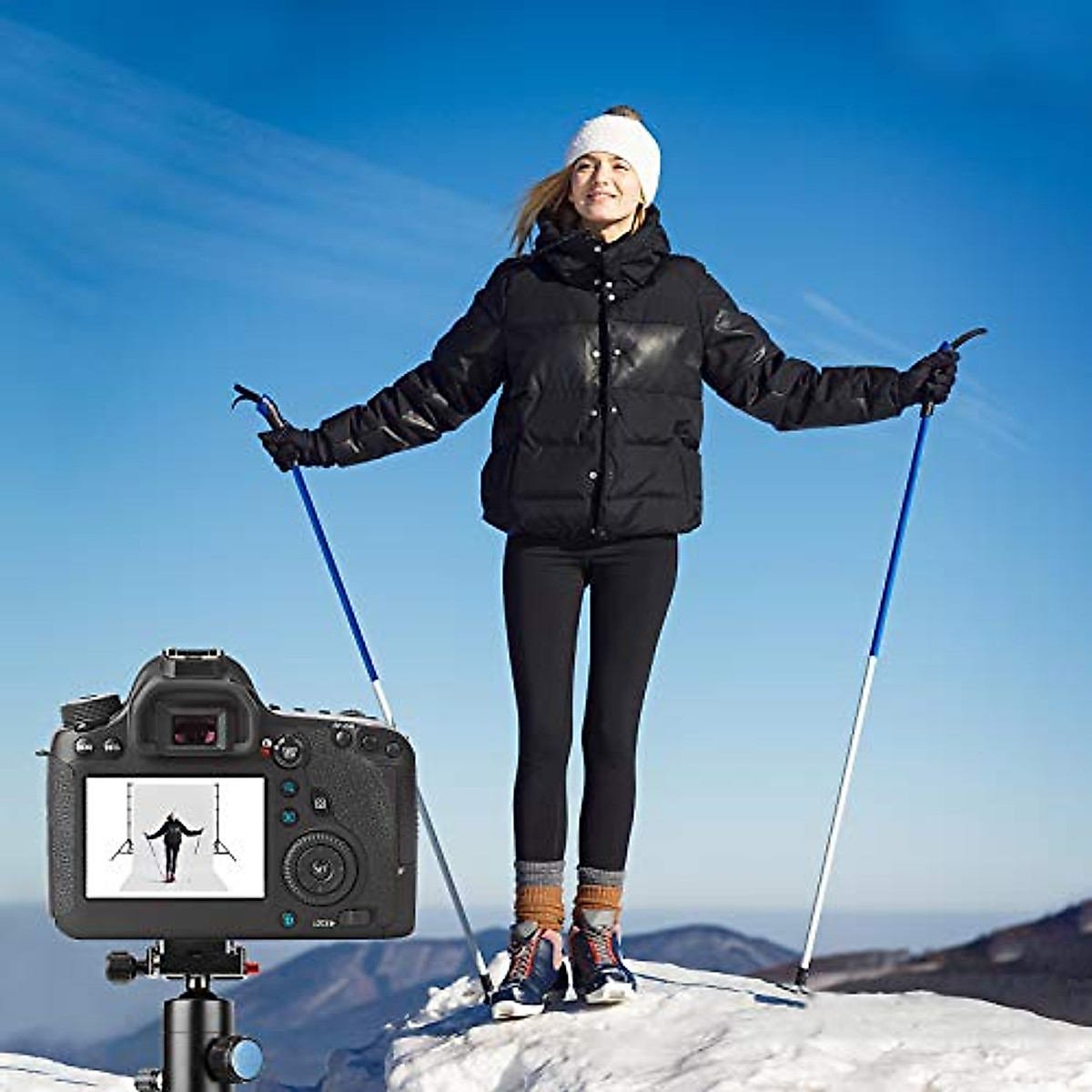 White Backgrounds for Photography, 10 x 12 ft Polyester Chromakey Backdrop Cloth, Collapsible Solid Color Background for Photo Shooting, Streaming Live, Video Studio