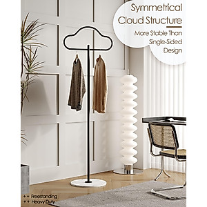 Semjar Black Clothing Rack Modern Small Garment Rack Coat Rack Freestanding,Clothes Rack Heavy Duty,Standing Coat Rack Coat Hanger,Coat Tree Stand Entryway Decor for Jackets,Suits,Hat,Dress