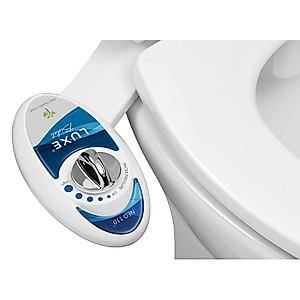 LUXE Bidet NEO 110 Blue and LUXE Elongated Toilet Seat Bundle