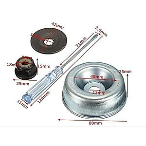 Gardening Machine Lawnmower, Rider Plate, Replacement for Stihl Brush Blade and Weedeater Parts, Collar Nut, Maintenance Screwdriver, Blade Adapter, Compatible with Stihl Weed Eater Blades
