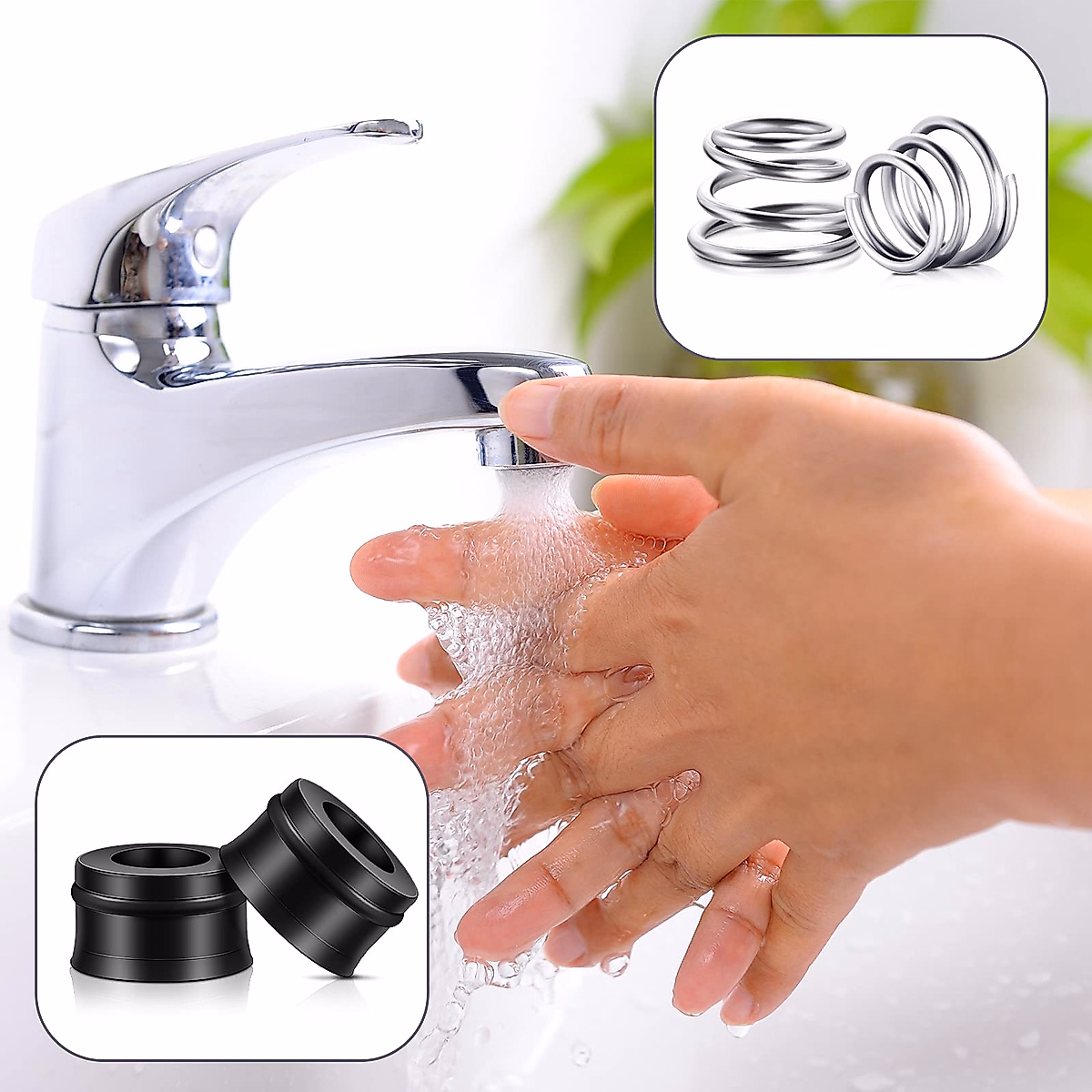 Hotop 40 Pieces RP4993 Replacement Seats Springs and O Rings Faucet Stem Repair Kit Compatible with RP4993 Faucet Stem Replacement