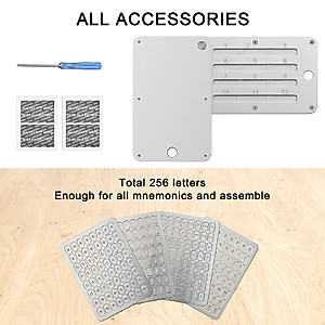 Crypto Wallet,Steel Bitcoin Wallet,Cryptocurrency Seed Backup Cold Storage,Cold Wallet for Crypto Seed Storage,Hardware Wallet,Compatible with KeepKey,Ledger, Trezor,Coldcard, Supports up to 24 Words