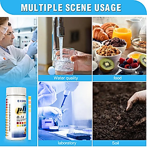 200pcs pH Test Strips (0-14) - Highly Accurate Litmus Paper for Testing Urine, Saliva, Drinking Water, Aquariums, Pools, Labs, Food, and Soap Making