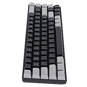 Mechanical Keyboard,68‑Key RGB Backlit Gaming Mechanical Keyboard,Support 20 Kinds of Super Dazzling Led Light Effects,Plug and Play,for General Desktop and Notebook Computers(Black (Green Shaft))