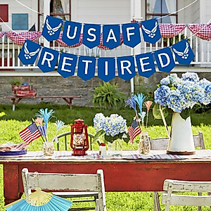 USAF Retired Banner,US Air Force Ritirement Party Decoration Banner,Pre-strung