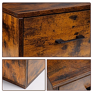 Filano Floating Nightstand Shelf with Drawer, Small Bedside Shelf Wall Mounted Nightstand, Floating Bed Side Table/Night Stand with Drawer, Small Wall Shelves for Bedroom Rustic Wood