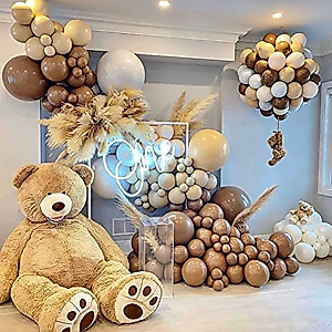 Brown Balloon Garland Kit Neutral Cream Boho Coffee Double-Stuffed Nude For Baby Shower Bridal Decorations Wedding Party