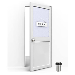 Door Stopper Cylindrical Floor Door Stop Stainless Steel Door Stoppers with Rubber Heavy Duty Tall Doorstop 3.1"