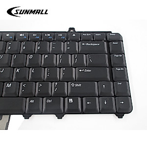 SUNMALL Keyboard Replacement Compatible with Dell Inspiron 1545 1525 1420 Laptop US Black