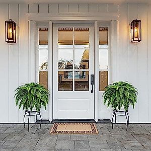 KEGYYLE Fake Ferns - Set of 2 Artificial Fern,35 Leaves for Each Bouquet - Indoor/Outdoor Faux Boston Fake Fern Bush Plant for Home, Office, Garden Decoration.33Inch…