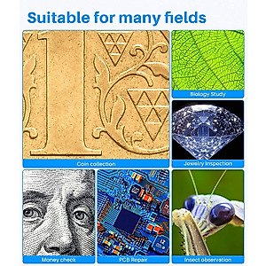 Digital Microscope Handheld USB HD Inspection Camera 50x-1000x Magnification with Stand Compatible with Samsung Galaxy, Android, Mac, Windows Computer
