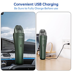 Chuboor Handheld Vacuum Cordless, Mini Vacuum with Air Buster, Portable and Rechargeable Mini Vacuum-Cordless for Home and Car (Black)