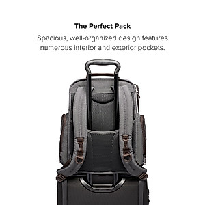 TUMI Alpha 3 Brief Pack - 15-Inch Laptop Backpack with Padded Adjustable Straps - Stores Laptop, Tablet & More - Anthracite