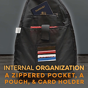 Nupouch Rucksack Bag, Anti-Theft Crossbody Sling, Backpack, Soho Collection Olive