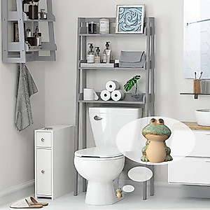 Frog Toilet Bolt Caps Ceramic Toilet Bolt Covers Decorative Toilet Screw Cover Caps, Toilet Caps for Bottom of Toilet, Cute Toilet Bowl Bolt Covers for Bathroom Decor, Easy to install (Green)